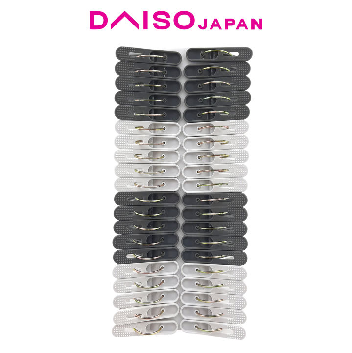 Daiso Gray and White Laundry Clothespin (40 pieces) | Lazada PH