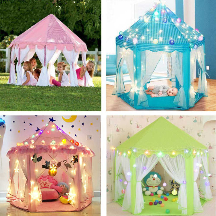Portable Children's Tent Toy Ball Pool Princess Girl's Castle Play ...
