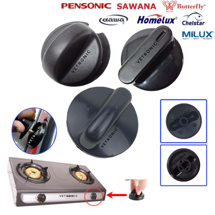 1 PCS Kitchen Black Plastic Gas Stove Knob Cooker Control Knobs Kontrol ...