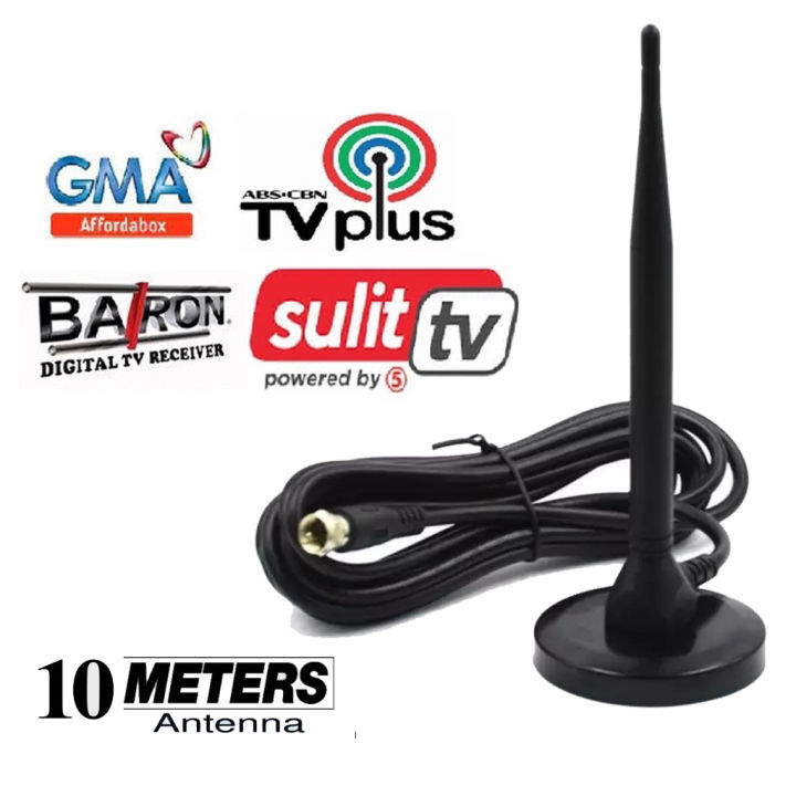 Tv Plus Antenna for ABS-CBN/GMA TV Plus Black Box Indor/Outdoor Magnet ...
