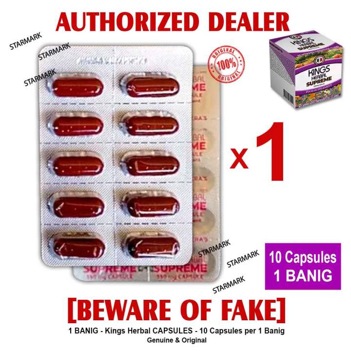 Kings Herbal SUPREME CAPSULES Food Supplement 550mg CAPSULE by REH ...