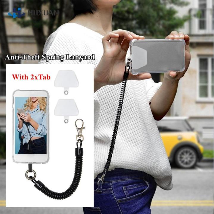 【Quality】 Telescopic Anti-Theft Spring Lanyard Mobile Phone Strap Wrist ...