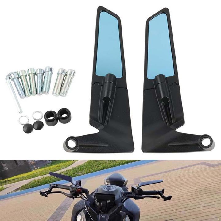 1 PAIR Winglet Alloy Boomerang Wing Type Side Mirror Universal Mirror ...