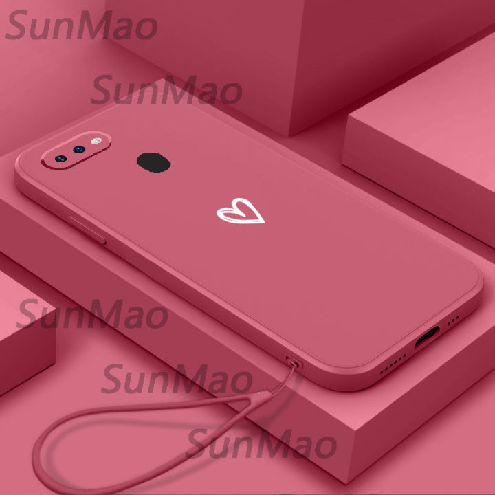 Oppo A5S Oppo A12 Phone case Love Pattern Solid Color Protective Sleeve ...