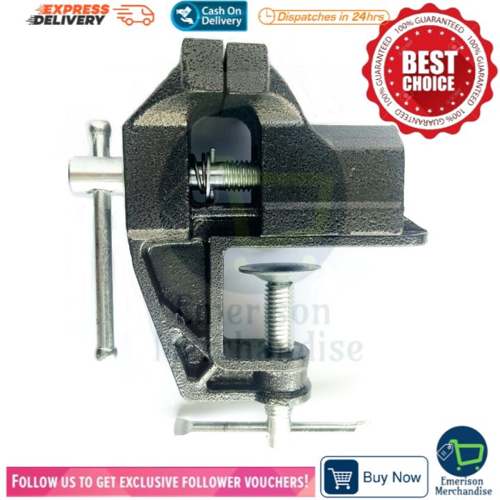 Professional Mini 2" Heavy Duty Fixed / Swivel Base Table Bench Vise ...