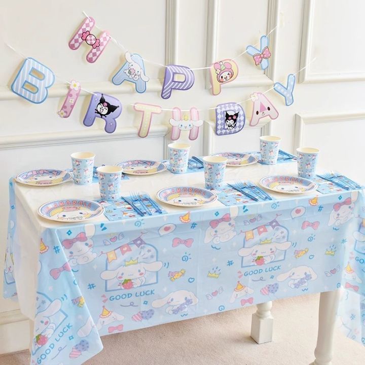 Sanrio Cinnamoroll Party Decoration Anime Children Birthday Backdrop ...