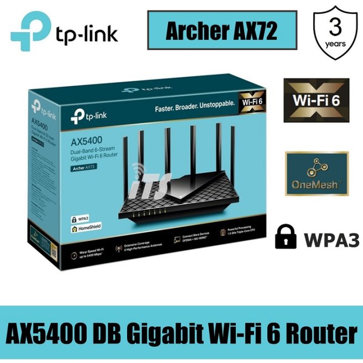 TP-Link AX5400 Dual Band Gigabit Wi-Fi 6 Router (Archer AX72) | Lazada