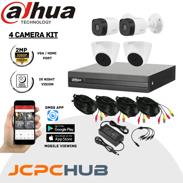 Dahua 2MP Package CCTV Camera Kit 1080p HD 2 4 6 8 Cameras DVR Complete ...