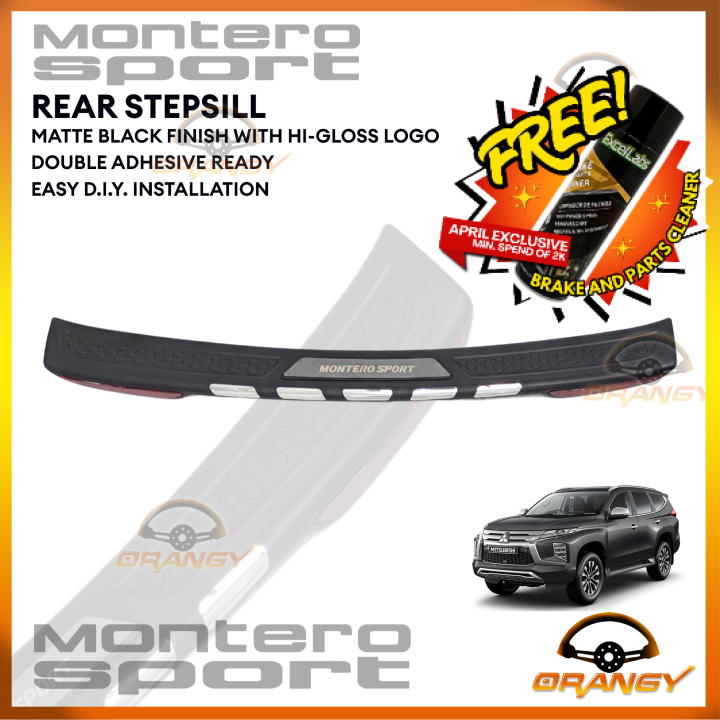 Mitsubishi Montero 2016 to 2019 OEM Rear Stepsill Black chrome Bumper ...
