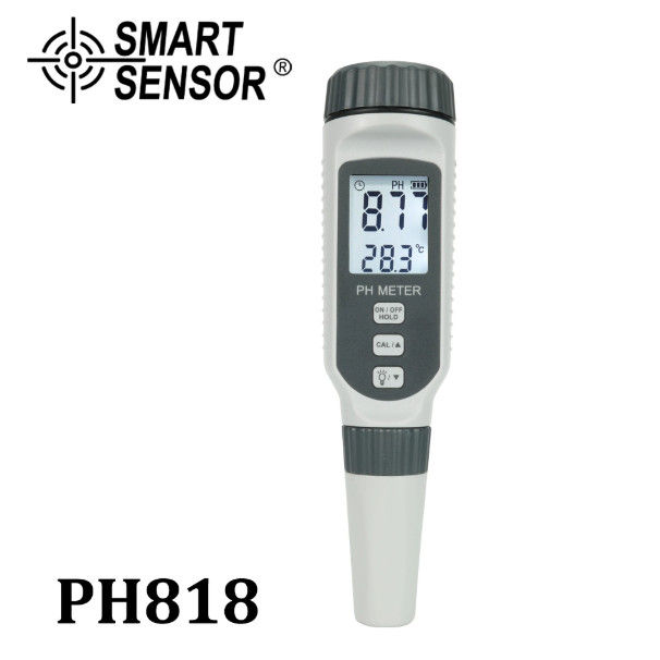 SMART SENSOR PH METER + TEMPERATURE METER EASY TO USE PORTABLE PH818 ...