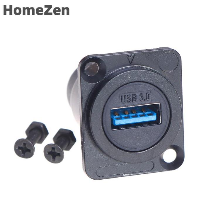 HomeZen D Type Metal USB Socket Double PASS Connector USB 3.0 Connector ...