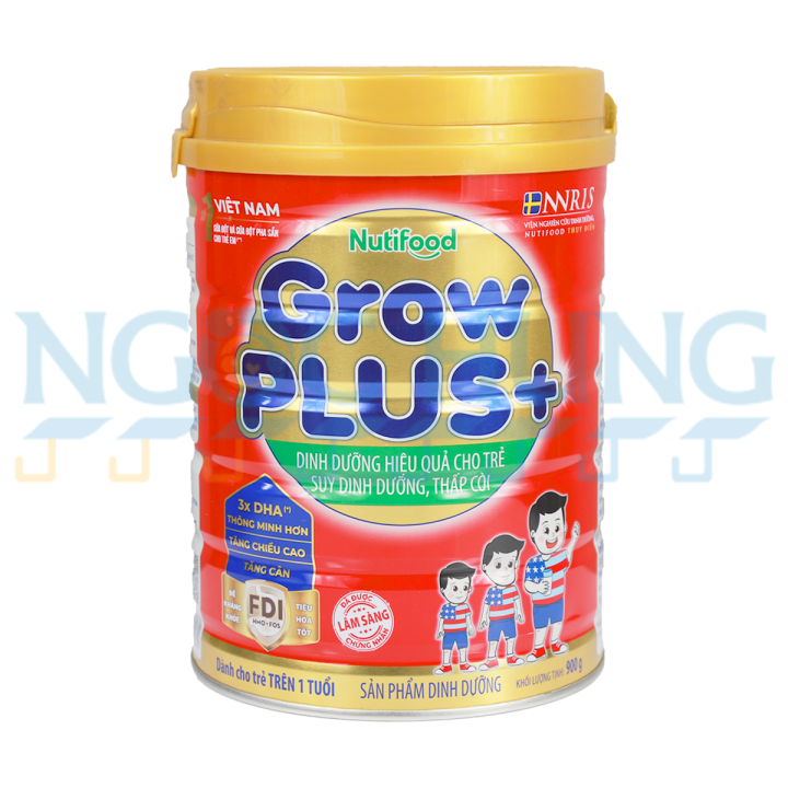 Sữa bột Nutifood Grow Plus+ đỏ 900g | Lazada.vn