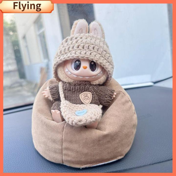 FLYING Cartoon Labubu Doll Clothes Crossbody Bag Sit and Party Labubu ...