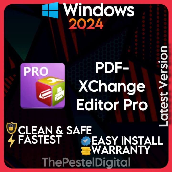 PDF-XChange Editor Pro Lifetime Full Version | Windows | 2024 | Lazada