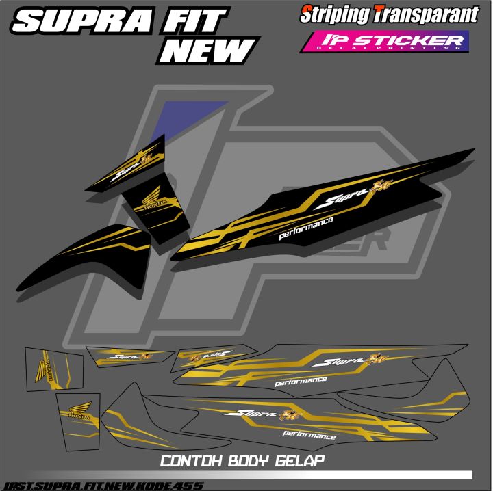 SUPRA FIT NEW (COD) STIKER STRIPING MOTOR HONDA SUPRA FIT NEW - STIKER ...