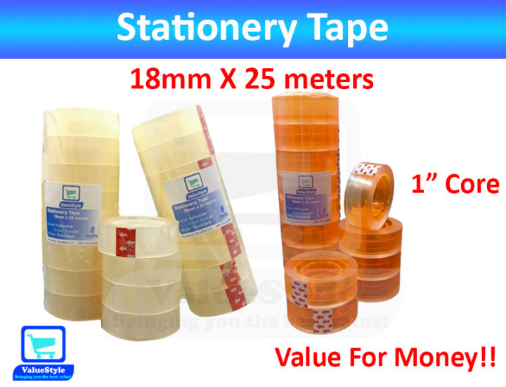 Stationery Tape (18 mm x 25 meter) / Adhesive Tape / OPP Tape / Loytape ...
