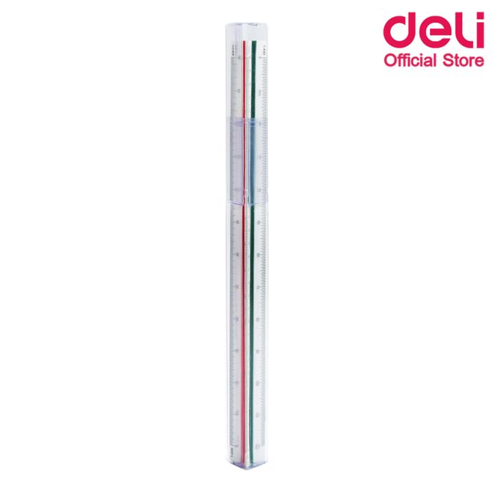 Deli 8930 Triangular Scale ไม้สเกลสามเหลี่ยม สเกลวัดขนาด ไม้วัดสเกล ...