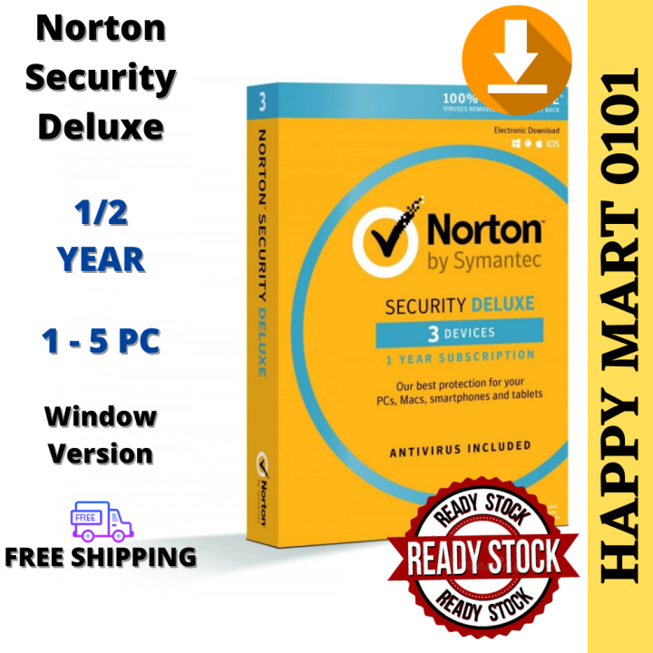Norton Security Deluxe 2024 [1/2 YEAR 1-5 DEVICES] -Download- Windows ...