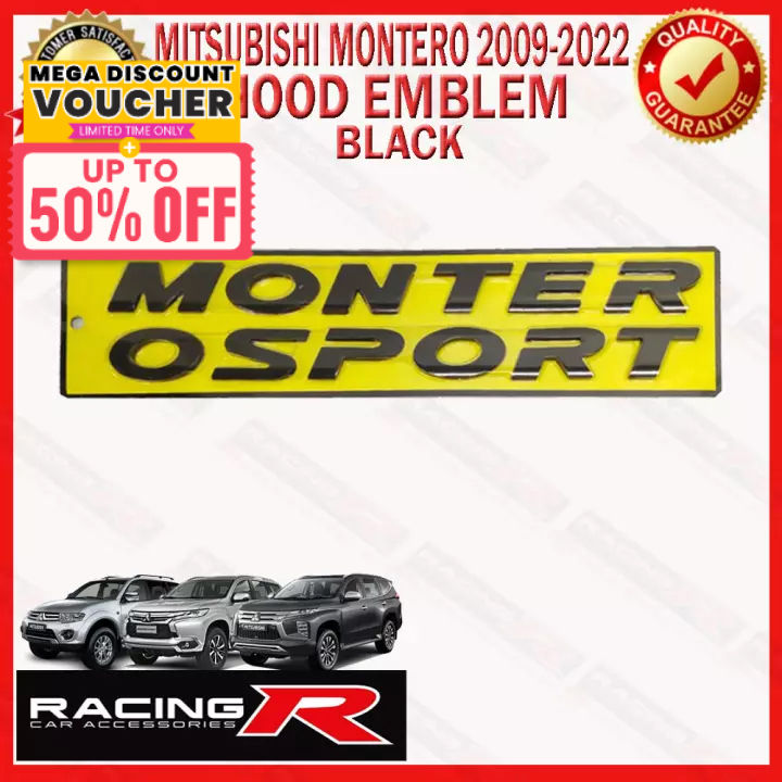 Mitsubishi Montero Sport 2009 to 2025 Hood Emblem Black 2010 2011 2012 ...