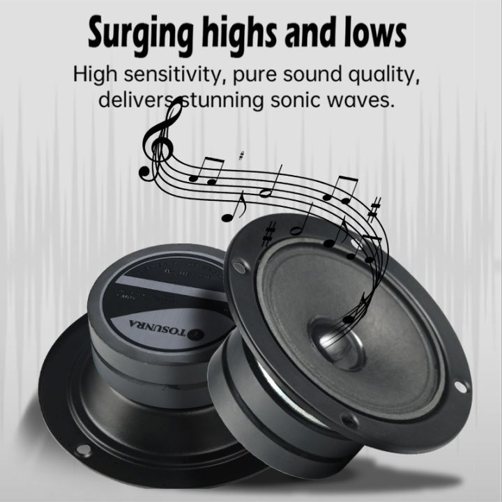TOSUNRA Full Range Tweeter 3 Inch Speaker 50 Watts Car Audio Subwoofer ...