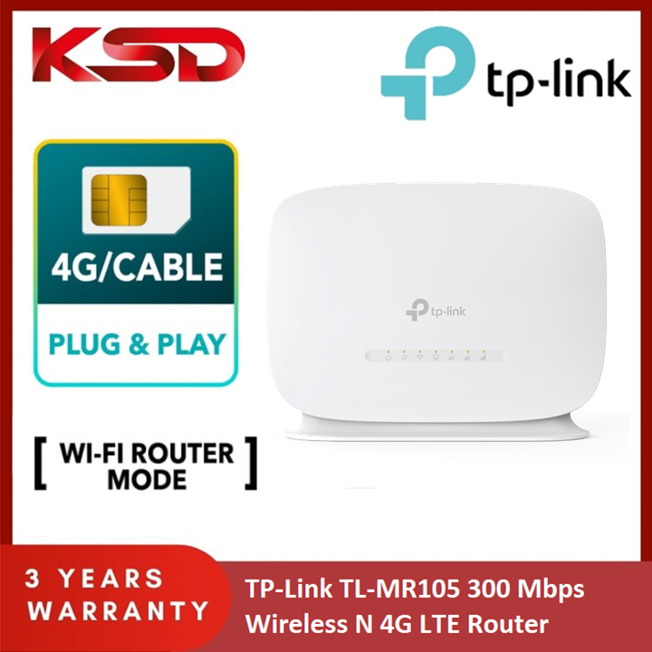 TP-Link TL-MR105 Wireless N300 4G LTE Router Sim Modem Router | Lazada