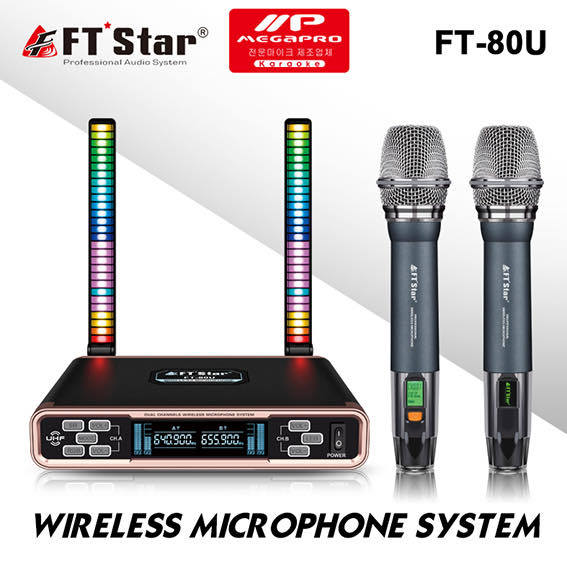 Megapro FT STAR Newest Professional wireless microphone with charging ...