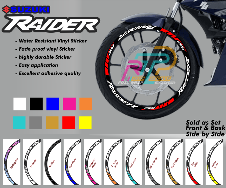 Suzuki Raider Mags Sticker 4pcs Front & Back | Lazada PH