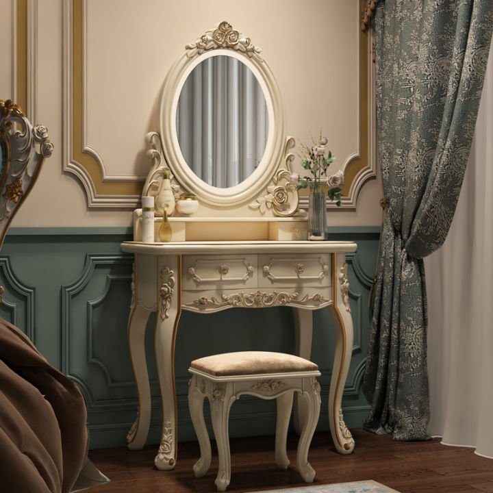European style dressing table, bedroom dressing table, multifunctional ...