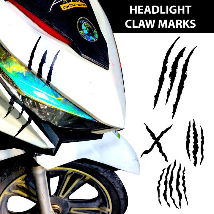 Motorcycle Claw Scratch Kalmot Marks Hologram Sticker Honda Click ...