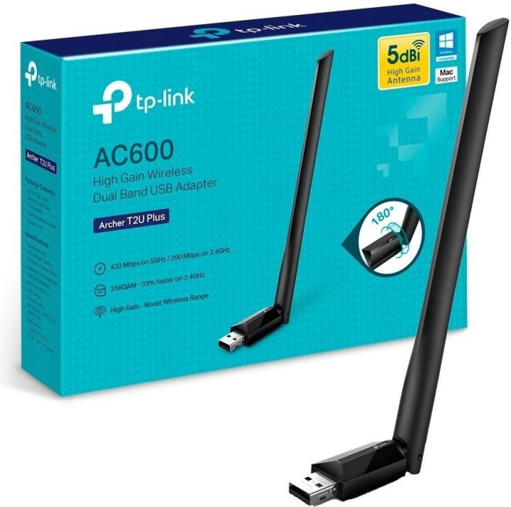 Adapter USB WirelessTP-LINK Wireless Adapter (Archer T2U Plus) AC600 ...