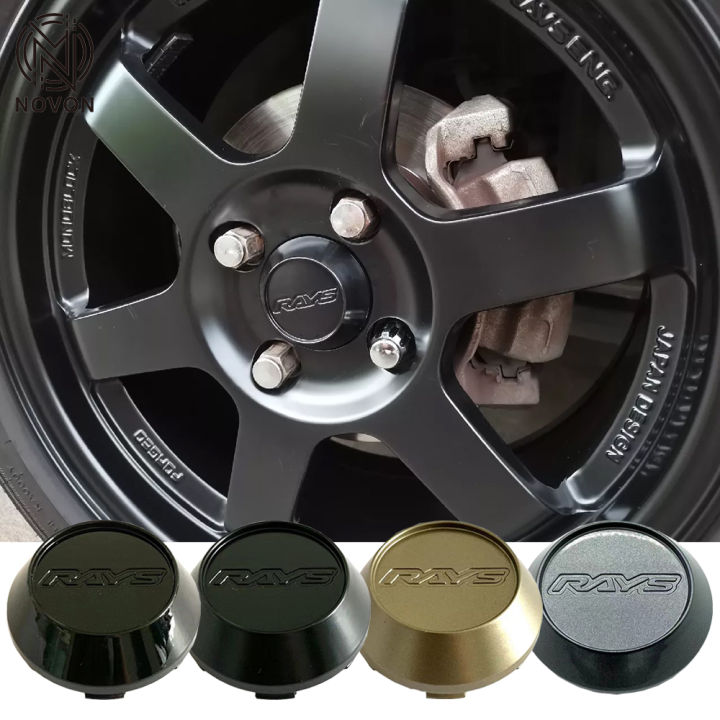 4pcs 64mm RAYS Car Wheel Center Caps Red Logo Fit for Rays Volk Racing ...