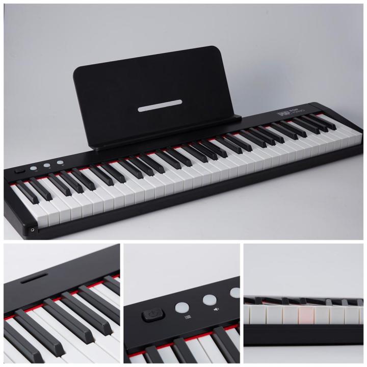 【Full Set】POPIANO 61 Keys Rechargeable Bluetooth Smart Keyboard Piano ...