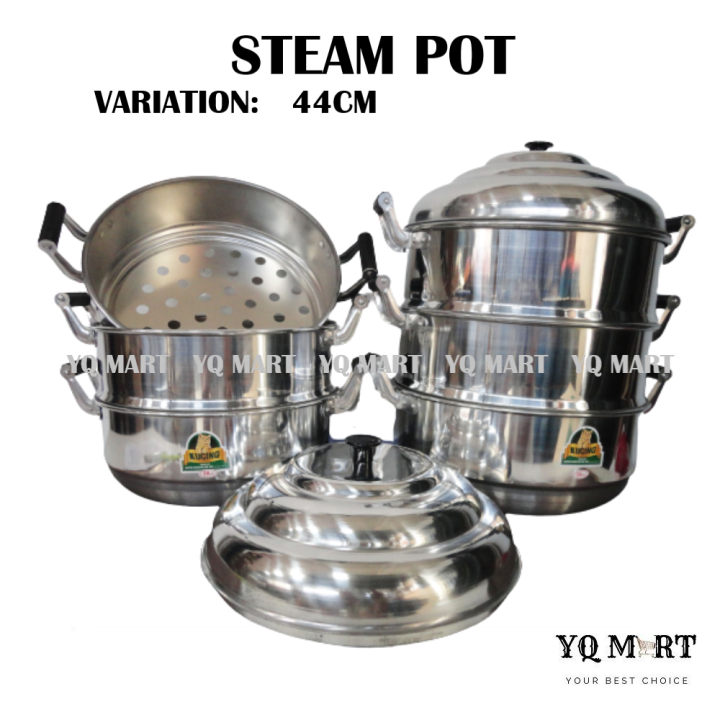 3Layer Steam Pot/ Multiple Size/ Periuk Kukus 44CM | Lazada