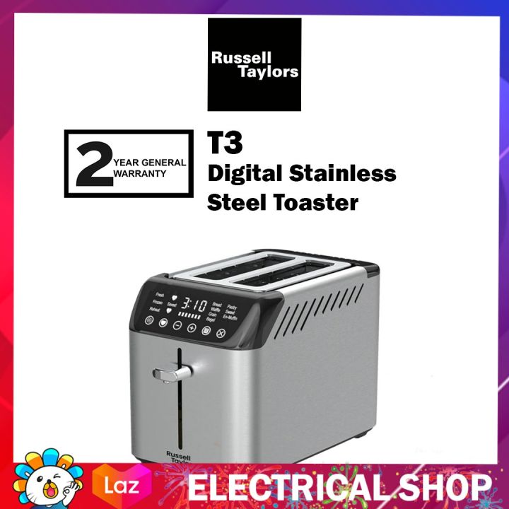 TEFAL Toaster TT6408 DIGITAL 2-slice Smart Toaster thick slice ...