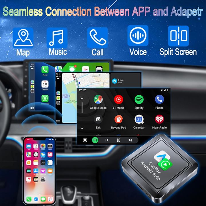 OCA5.0 2 in 1 for Carplay Wireless Adapter & Android Auto Wireless ...