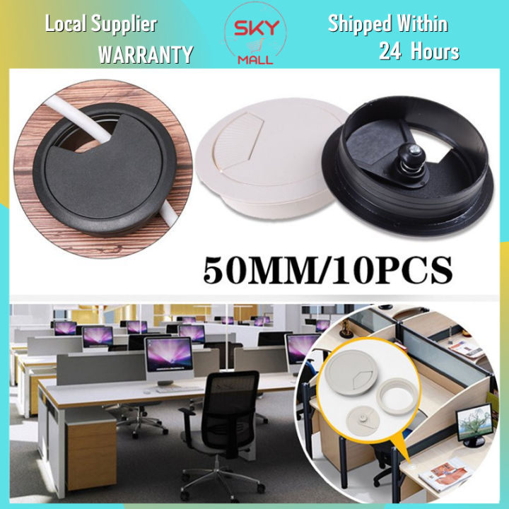 10PCS 50mm Round Wire Hole Cover Computer Table Grommet Cable Wire Hole ...
