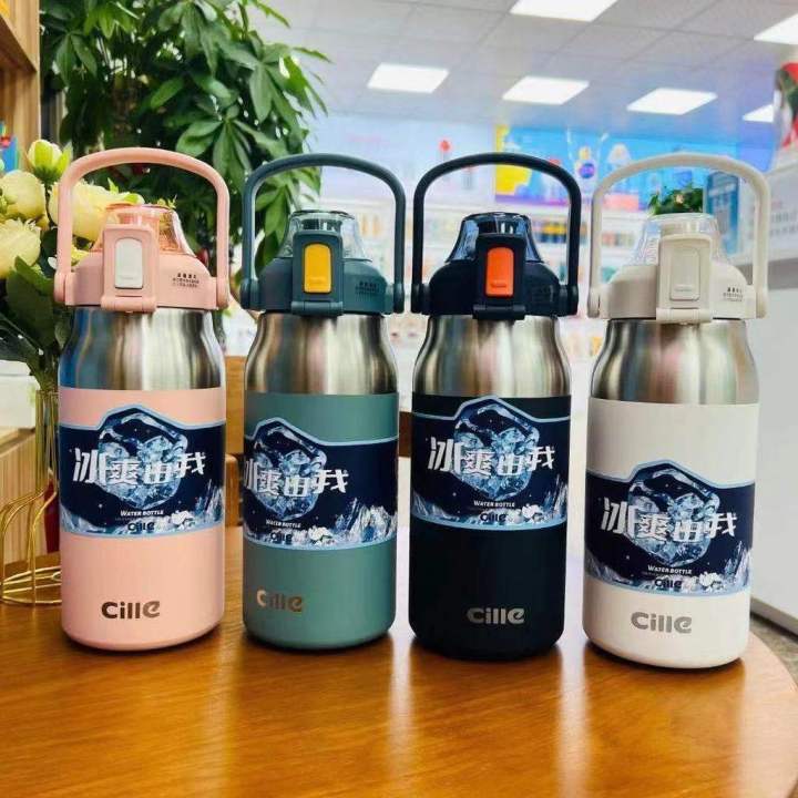 กระติกน้ำ ขวดน้ำ1.7L 1.3Lแท้งค์เก็บอุณหภูมิ สแตนเลส316กระติกน้ำเก็บความร้อน ขวดน้ำเดินทางพร้อม ...