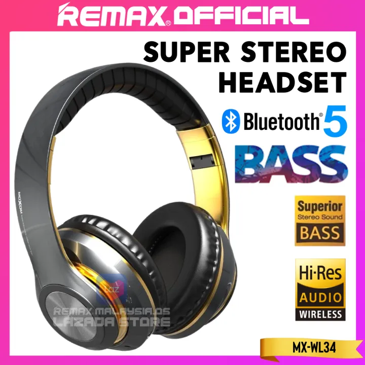 MOXOM OFFICIAL Stereo Wireless Over Ear Headphone Hifi Bass Bluetooth ...