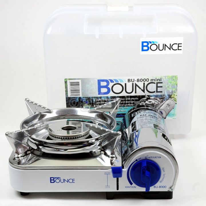 Bounce BU-8000 Mini Portable Butane Gas Stove (White / Stainless Steel ...