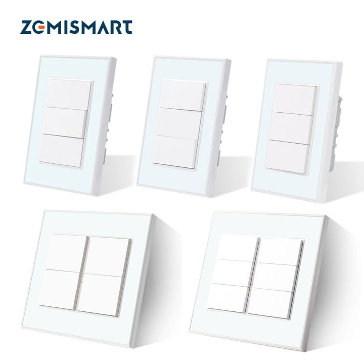 Zemismart Tuya Zigbee Neutral Light Switch1 2 3 4 6 Gangs Smart Zigbee ...