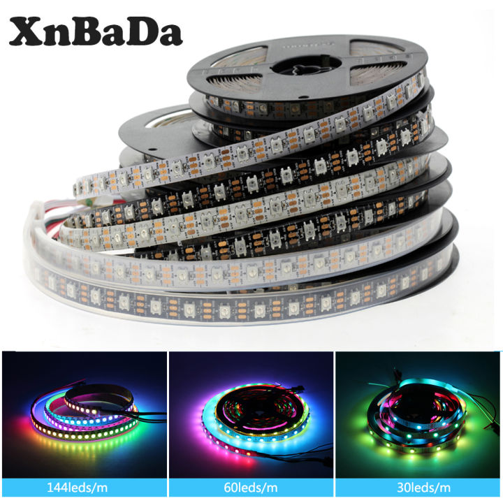 Xnbada 5V WS2812B Led Strip Waterproof IP65 IP67 30Leds/m 60Leds/m 5M ...