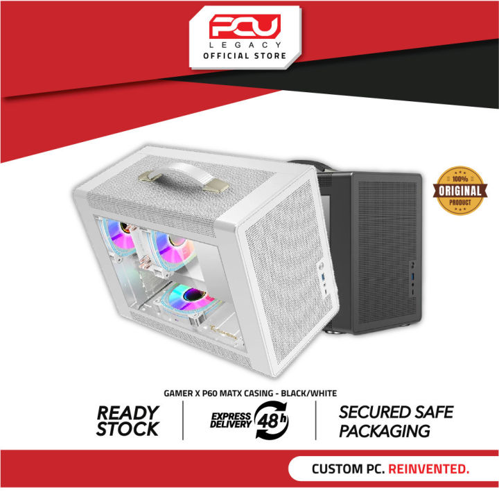 GAMER X P60 MATX CASING - BLACK/WHITE | Lazada
