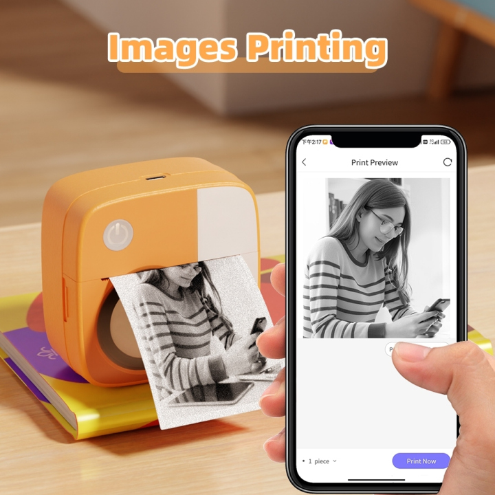 Mini Portable Printer Label Sticker Nimbot Wireless Bluetooth Inkless Photo Cellphone For
