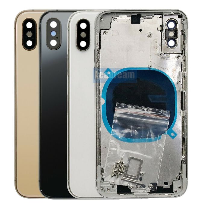 Back Housing For Iphone X Xs Max Xr Back Battery Door Glass With Middle ...
