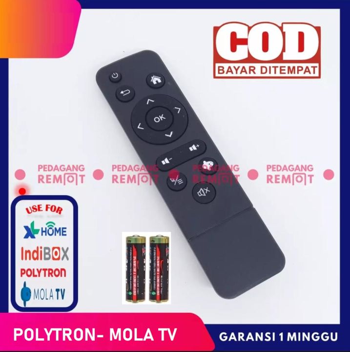 TANPA SETTING & SESUAI GAMBAR- Remot Remote STB MOLA TV PDB-M11 POLYTRON Gratis BATERAI/ Remote ...
