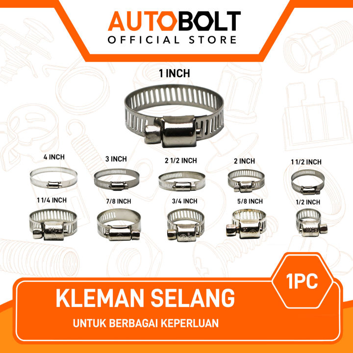 Kleman Selang Stainless Steel Untuk Berbagai Keperluan Ukuran Inch-Inci ...
