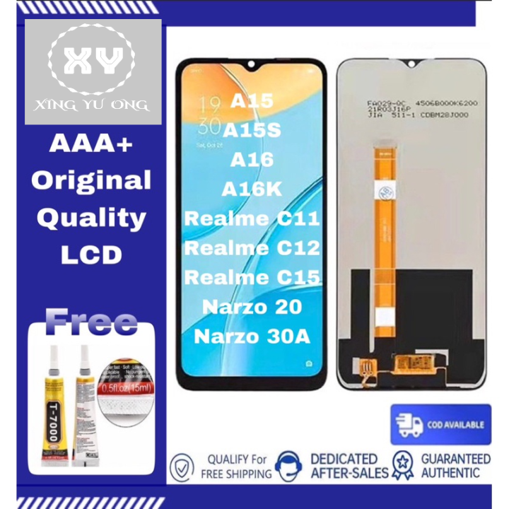 COD OPPO Realme C11 A16k C12 C15 A15 A15S V3 Q2i Narzo 20 30A Lcd Original Touch Screen ...