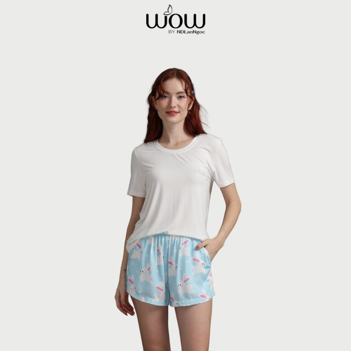 [hàng Mới Về] Quần Short Nữ 𝐖𝐎𝐖 𝐛𝐲 𝐍𝐃𝐋𝐚𝐧𝐍𝐠𝐨𝐜 Rayon In N0004 Lazada Vn