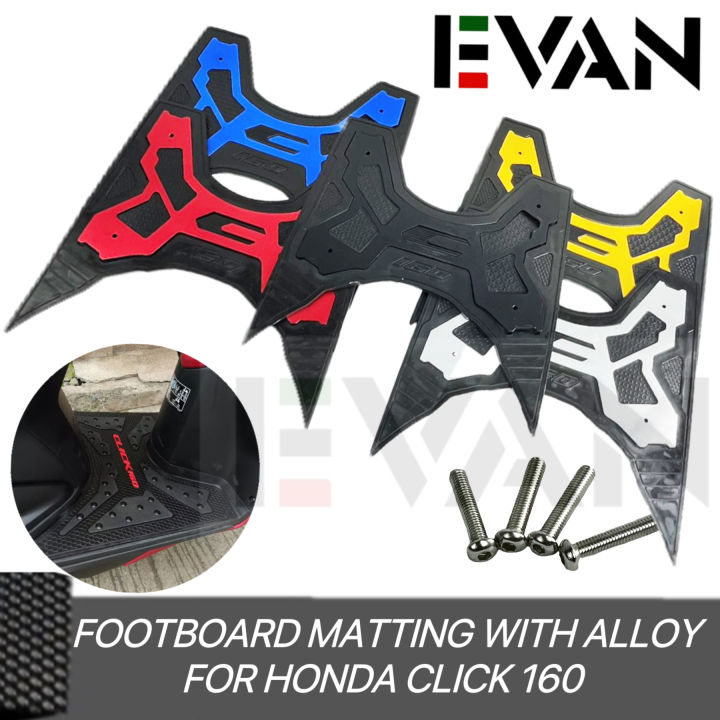 EVAN.PH Honda Click 160 Footboard Matting Heavy Duty Rubber Thick ...