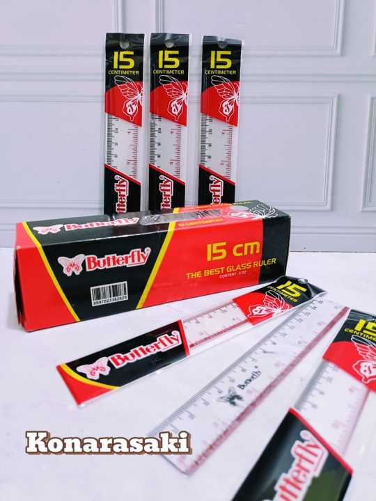 PENGGARIS PLASTIK BUTTERFLY UKURAN 15 CM ISI 3-6-12 PCS | Lazada Indonesia